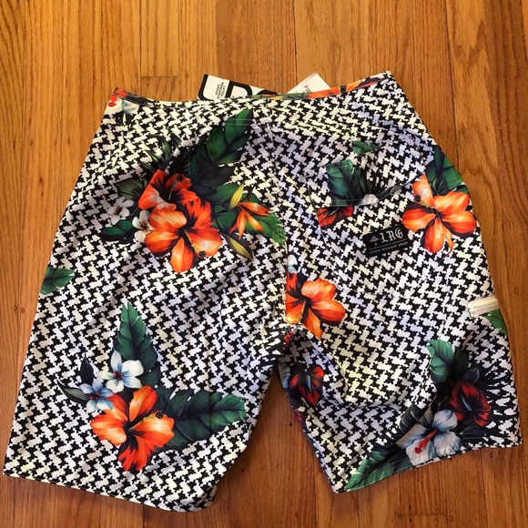 Lrg | Swim | Lrg Boardshorts Floral Trunks Beach Shorts New | Poshmark